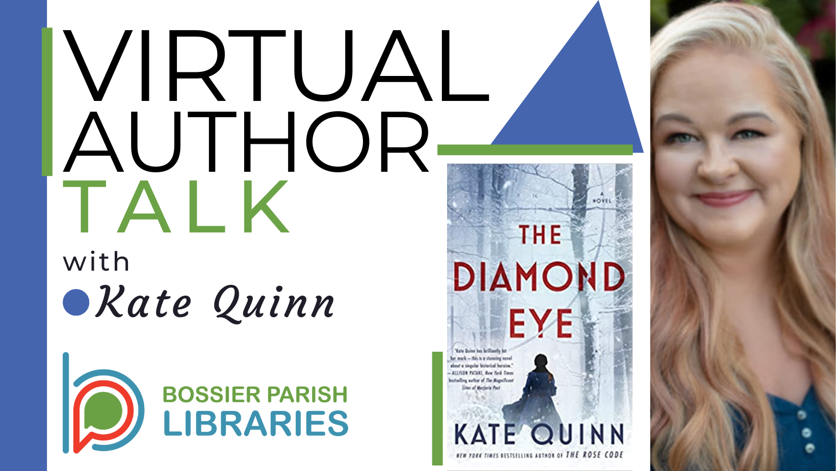 Author Talk with Kate Quinn | Bossier Parish Libraries